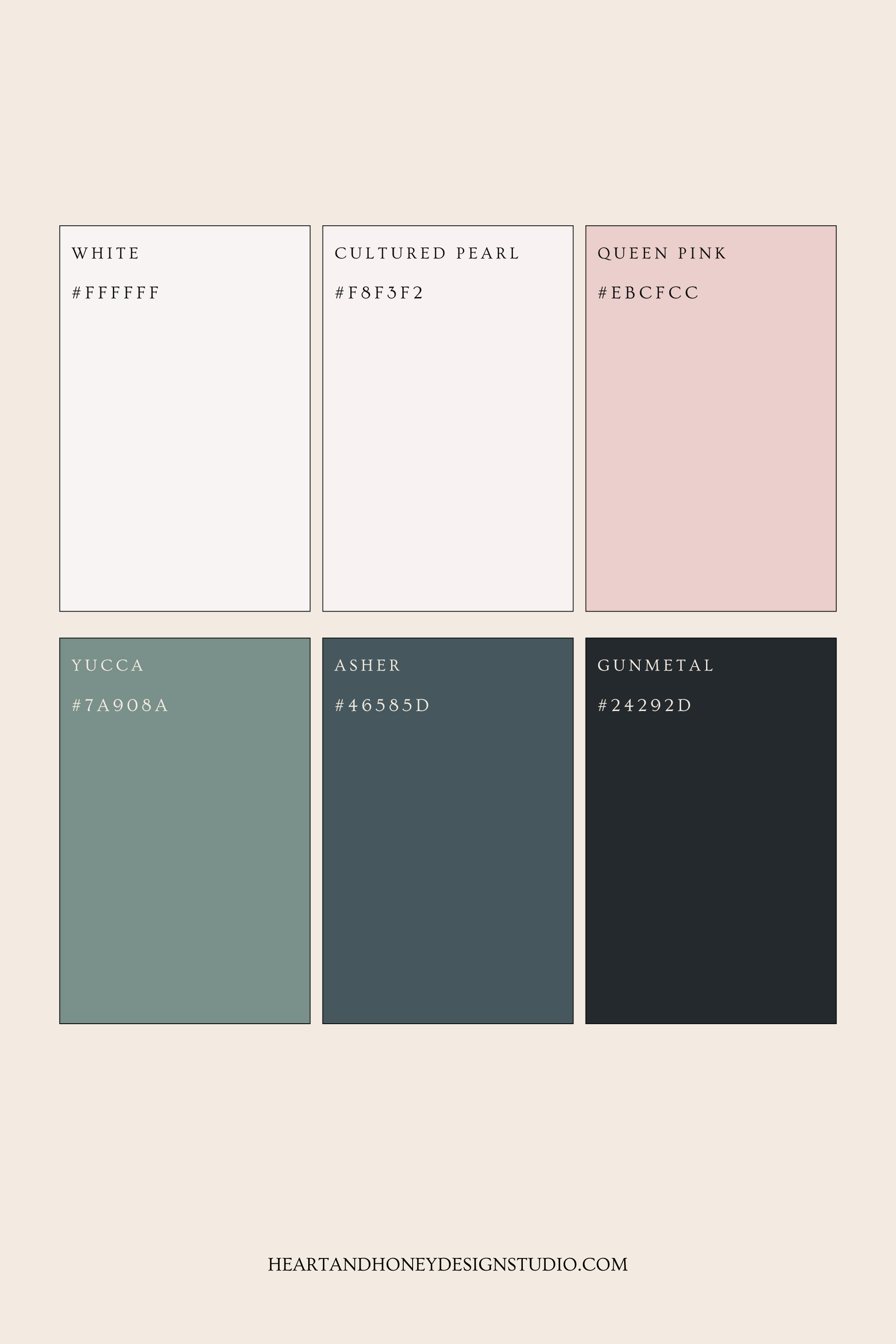 Elegant Website Color Palette Inspiration with a Touch of Pink — Heart ...