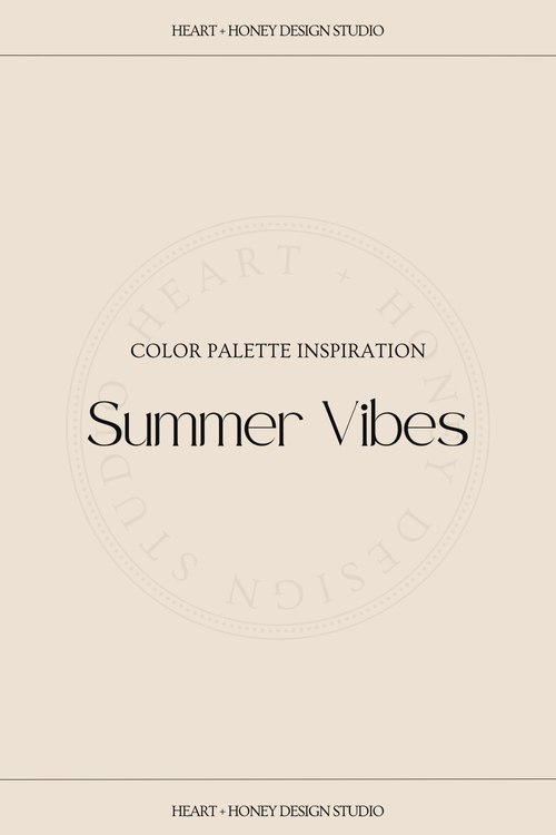 Summer Color Palette Inspiration for Your Website Design — Heart ...