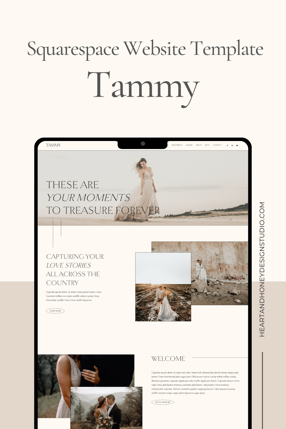 Introducing the Newest Squarespace Website Template: Tammy — Heart ...