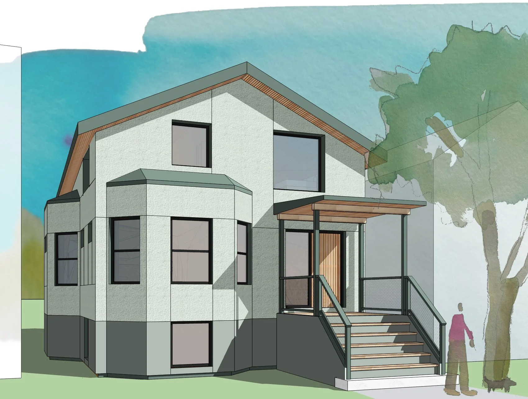 Passive House Single Family Home Renovation — figure ground architecture
