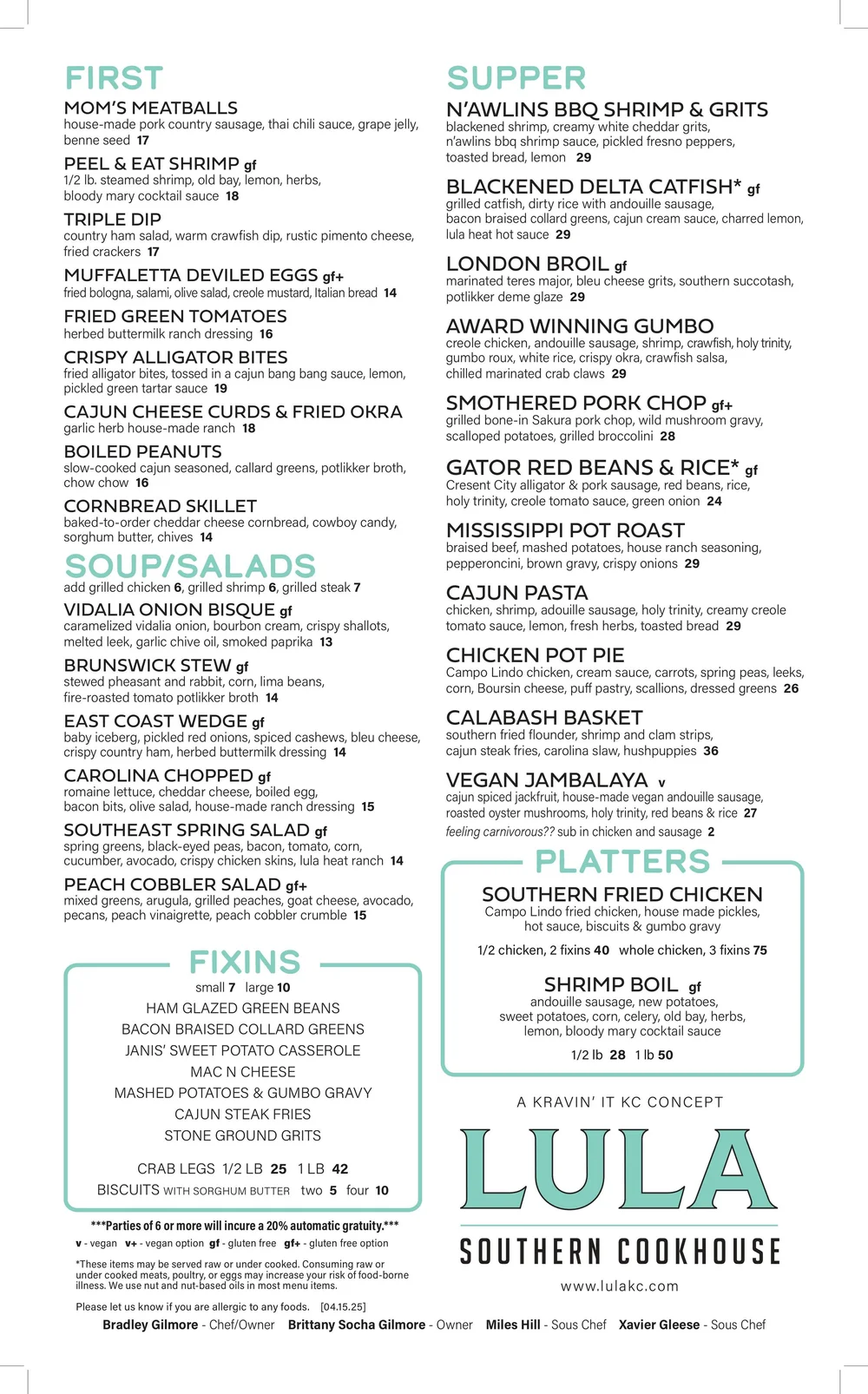 Supper | Experience Southern Flavors — Reserve Today — Lula Southern ...