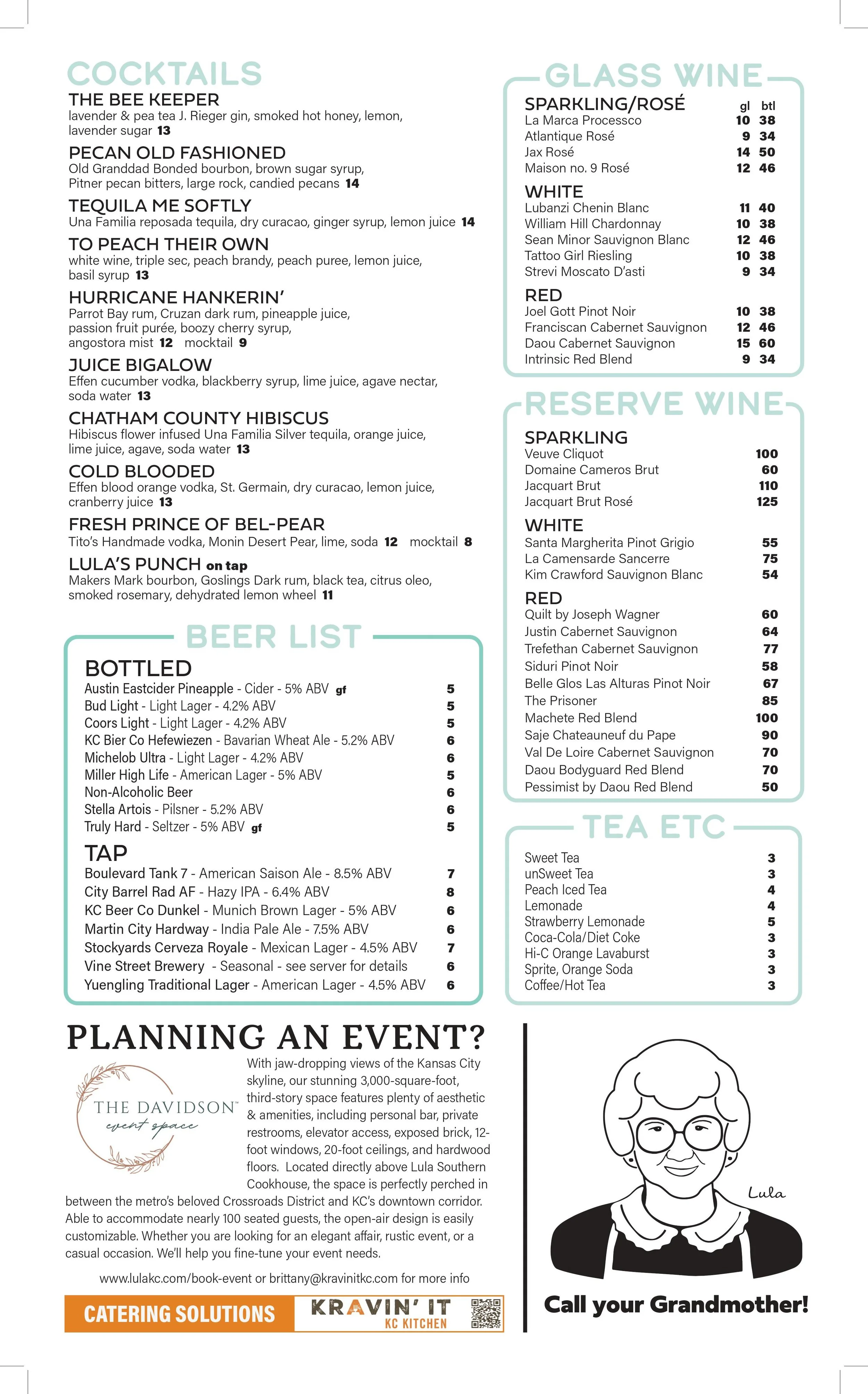 Lunch — Lula Southern Cookhouse
