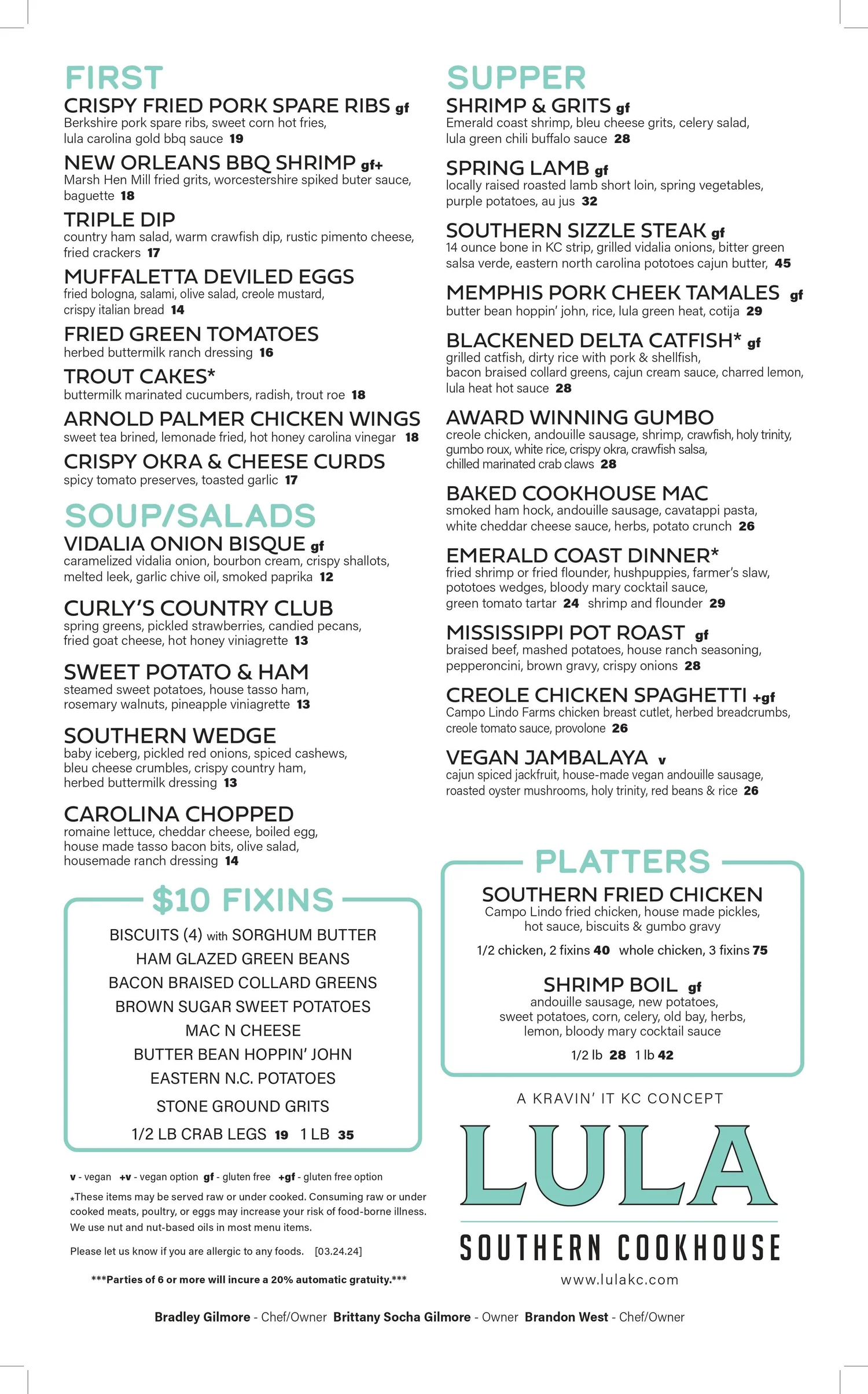 Supper — Lula Southern Cookhouse