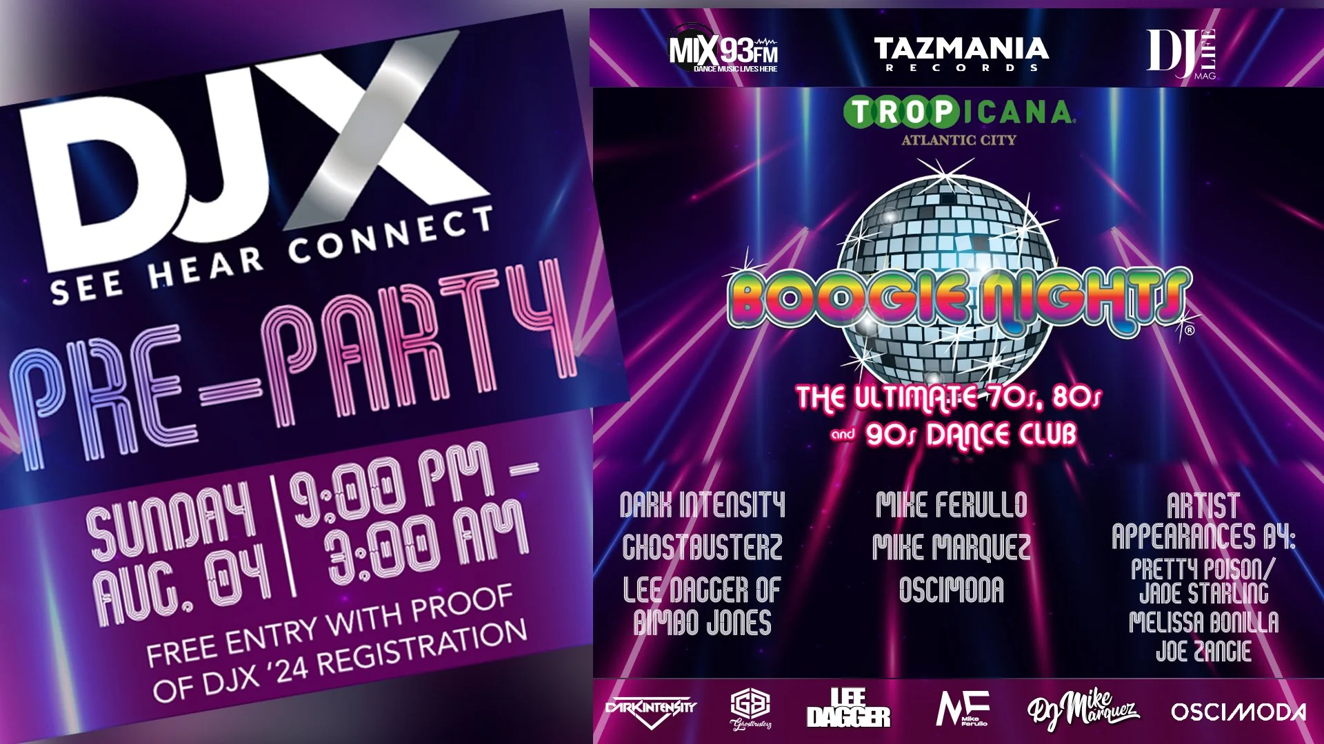 DJX ’24 Pre-Party: Boogie Nights on Sunday, August 4th at Tropicana ...
