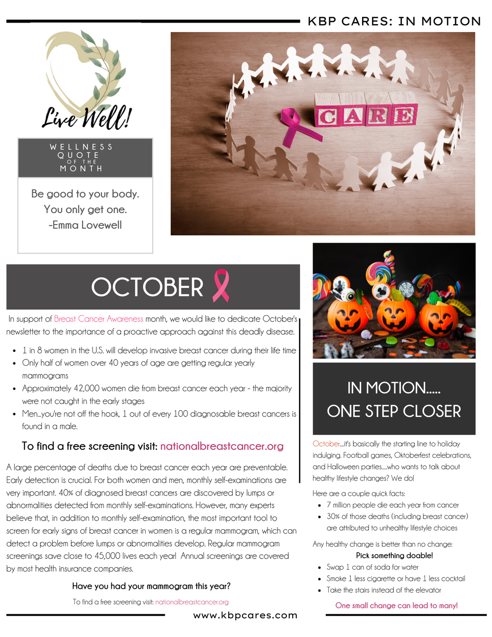 KBP Cares: In Motion — KBP CARES