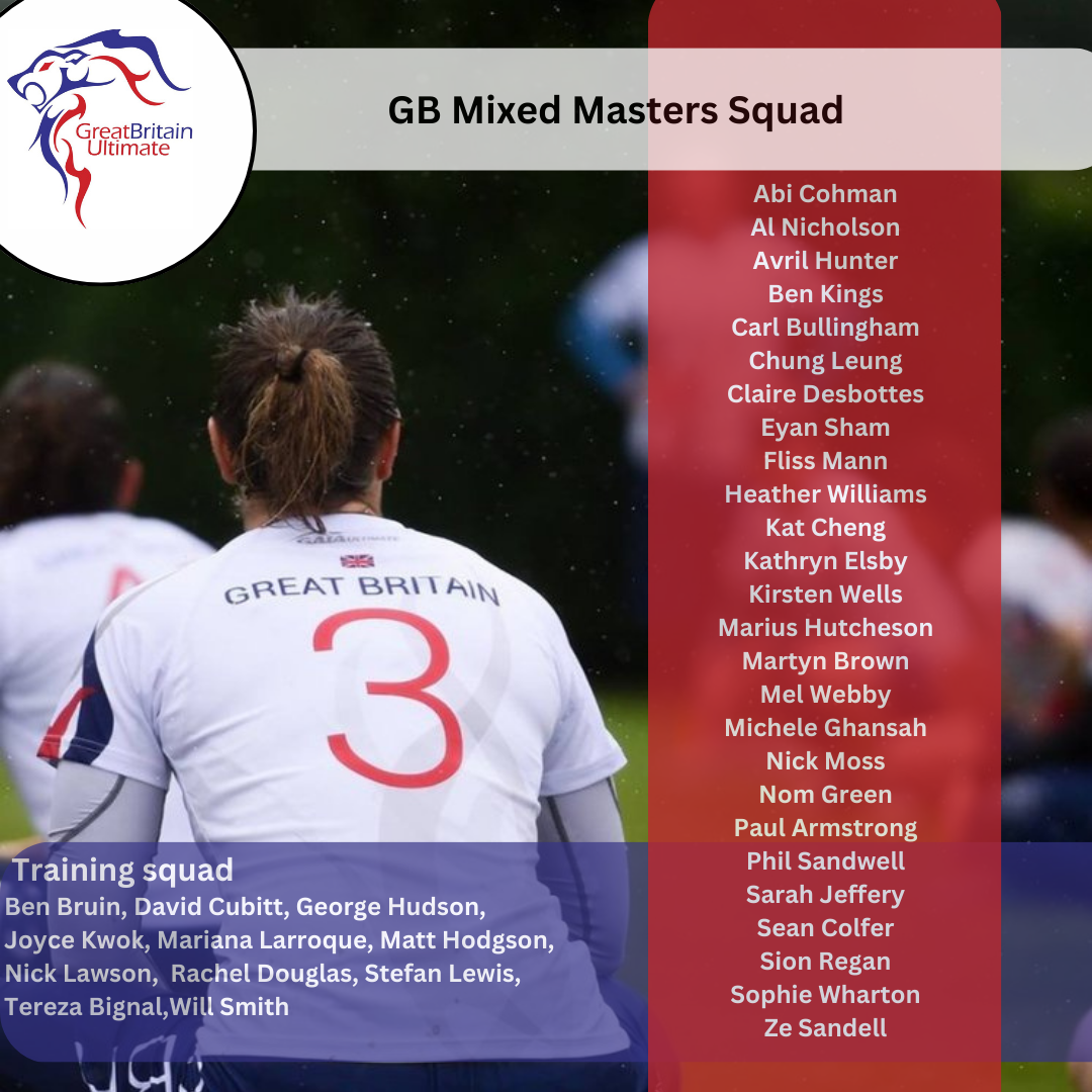 GB Mixed Masters Squad for EMUC 2023 Announced — UK Ultimate
