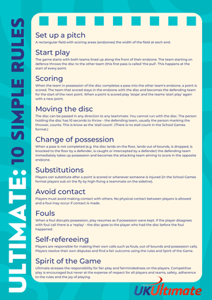 Rules of Ultimate — UK Ultimate