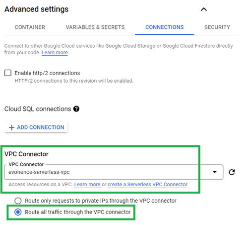 Cloud Run accessing Cloud SQL with Serverless VPC Connector — Evonence | Google Cloud Partner