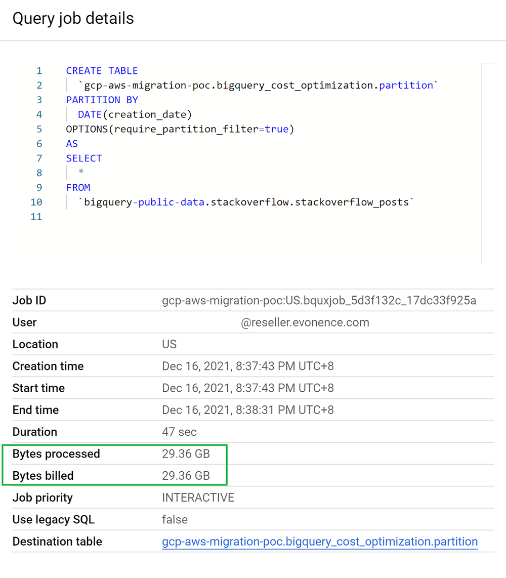BigQuery Cost Optimization Tips - Partitioning a Regular BQ Table from a Public Dataset ...