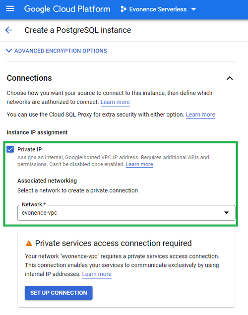 Cloud Run accessing Cloud SQL with Serverless VPC Connector — Evonence ...