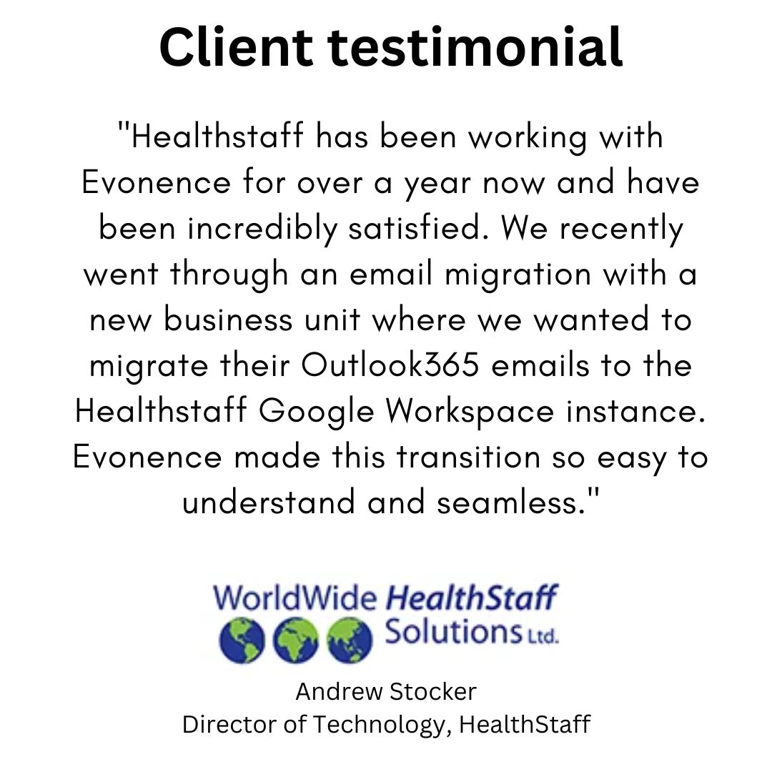 Healthstaff switches to Google Workspace — Evonence | Google Cloud Partner