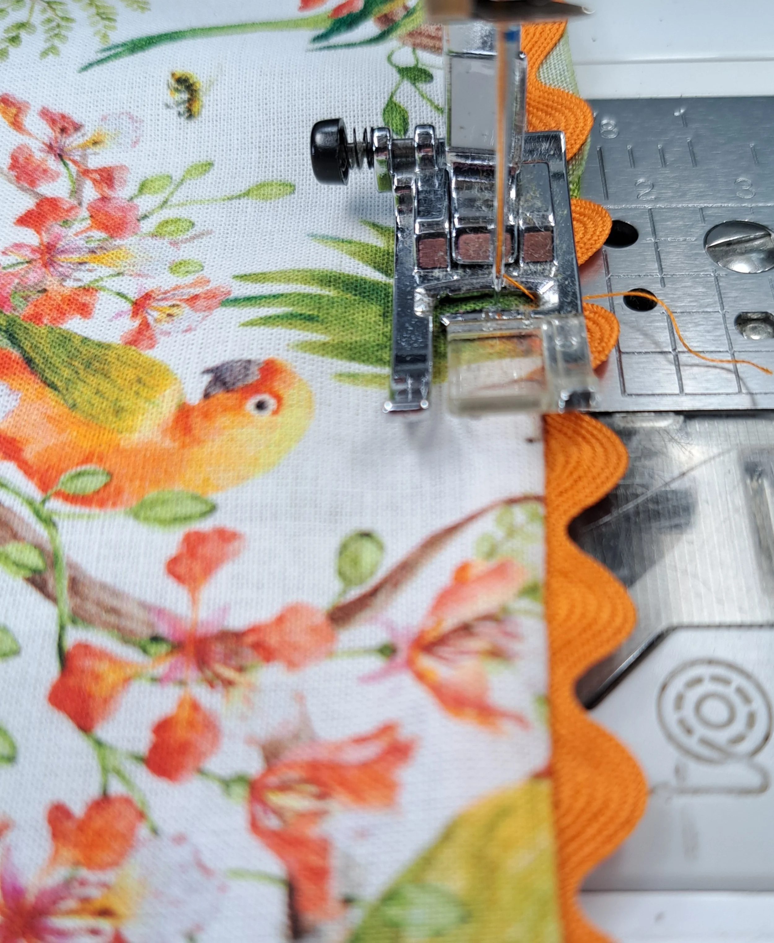 Easy Fabric Napkin Tutorial with Ric Rac trim. — Rope and Anchor ...