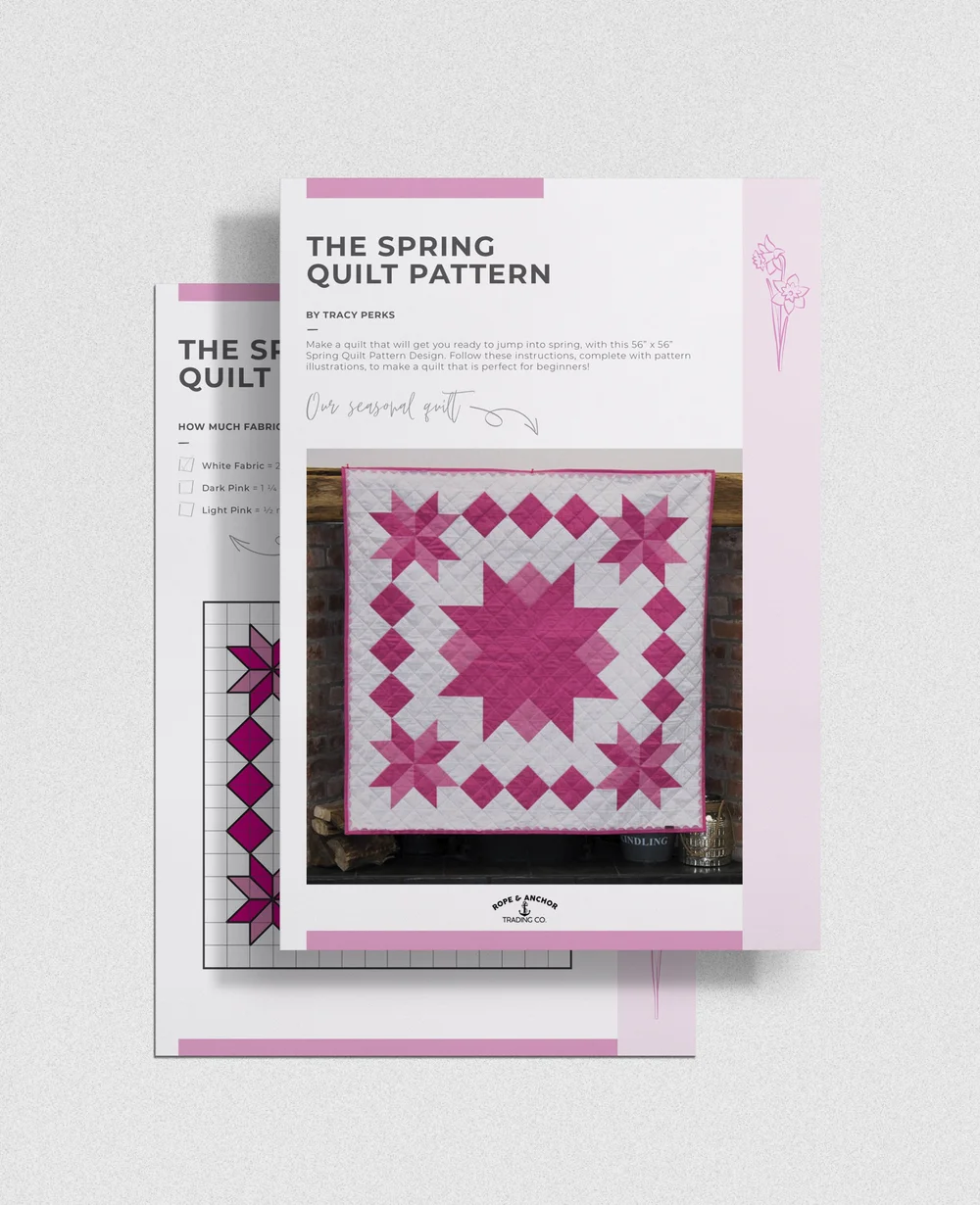 Spring Quilt Pattern - Easy beginner quilt pattern — Rope and Anchor ...