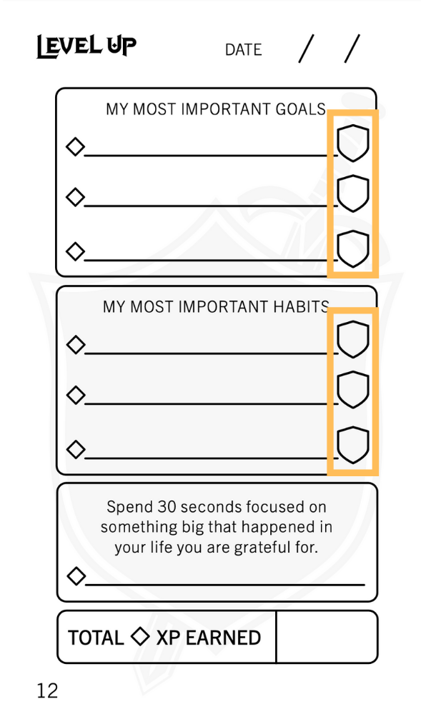 Focus Blocks — The Level Up Journal