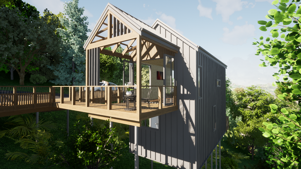 Tremendous Treehouse - Blue Mountains, Upper Hutt — ELITE HOME DESIGNS Ltd.