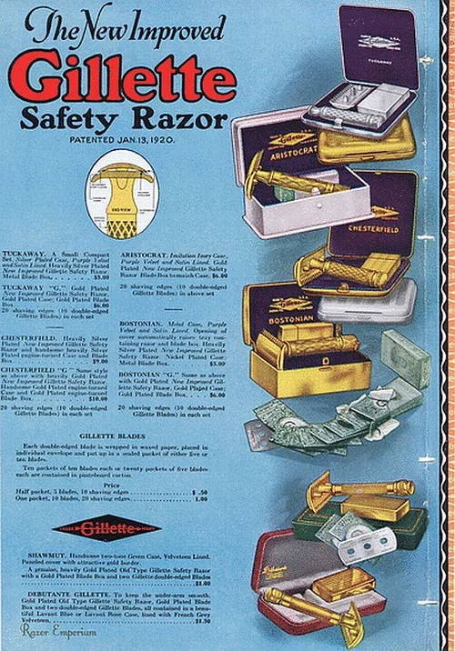 Marketing Powerhouse Past & Present - Gillette Safety Razor Co. — Razor ...