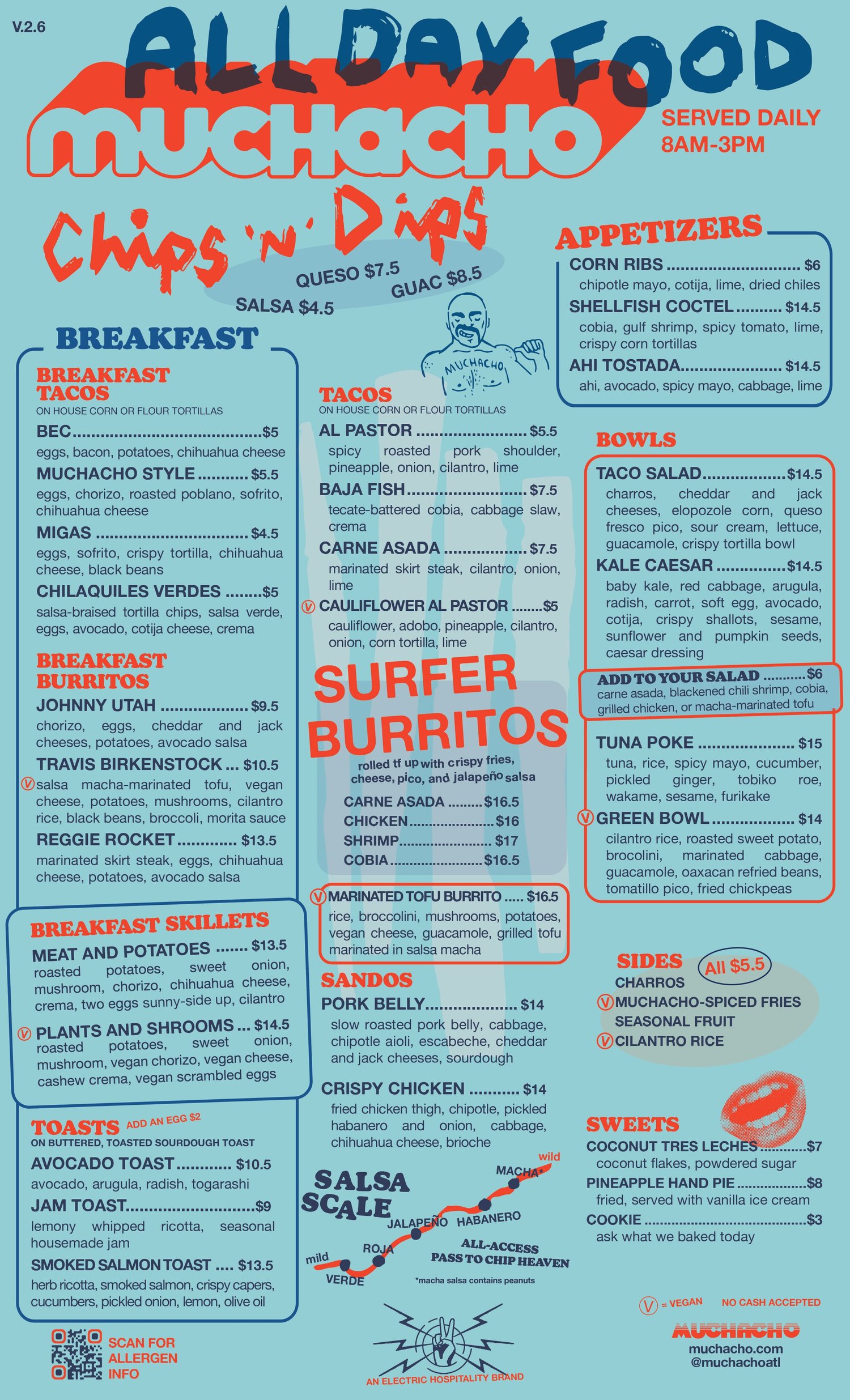 Menus — Muchacho