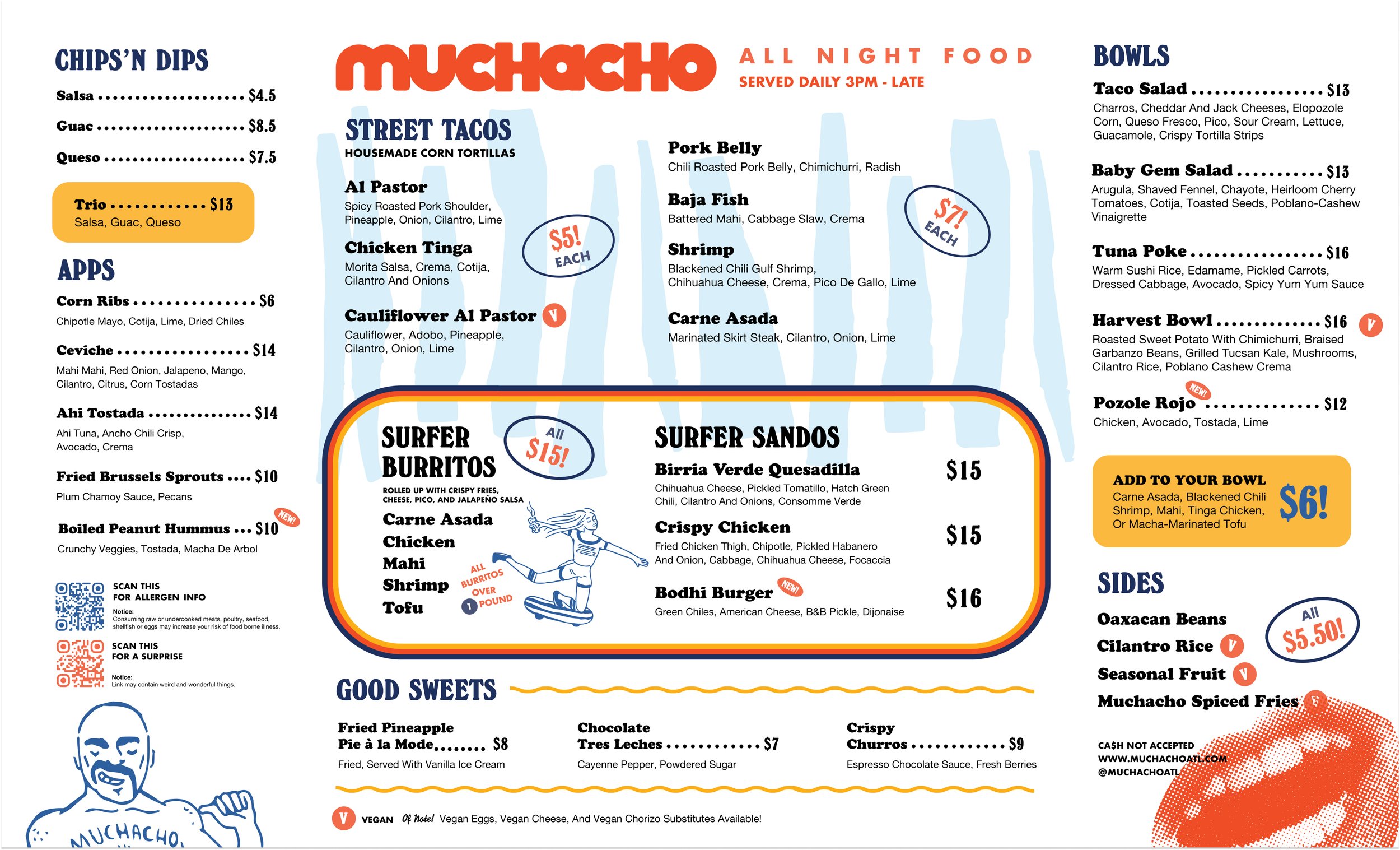 Menus — Muchacho