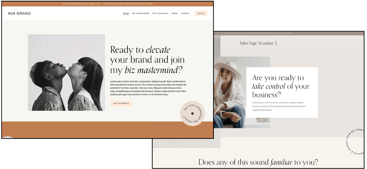 Sales Page Templates for Squarespace — Big Cat Creative - Squarespace ...