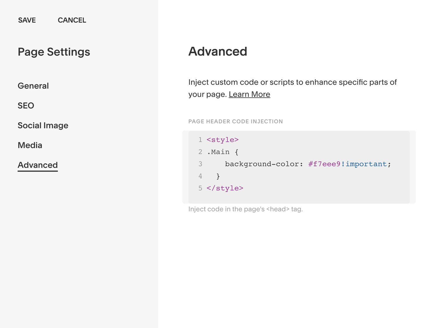How to change the background color of a single page in Squarespace ...