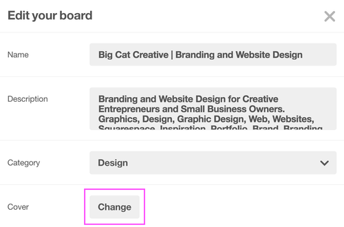 How to add Pinterest board covers to brand your Pinterest account — Big ...