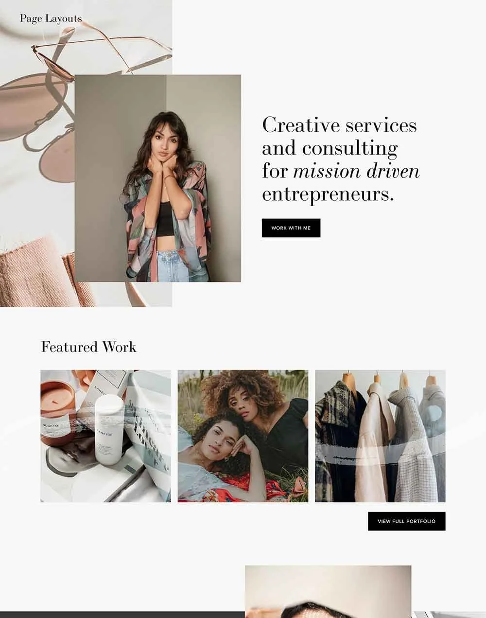 Index Page Layout Design
