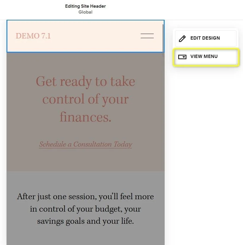 How to Adjust Your Mobile Menu in Squarespace (7.1 and 7.0 Brine) — Big Cat Creative ...