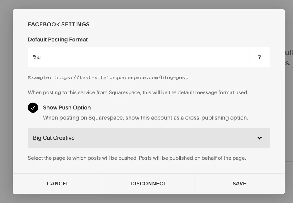 How to integrate social media with your Squarespace site — Big Cat ...