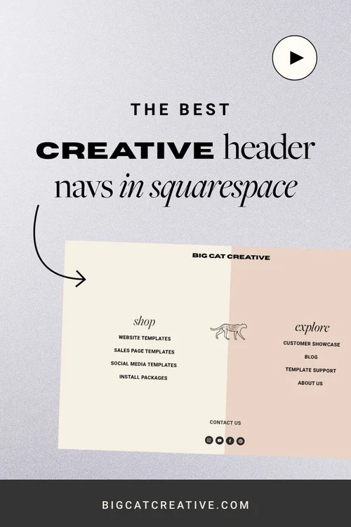 10 Fun Customisations for your Header Navigation Menu in Squarespace — Big Cat Creative ...