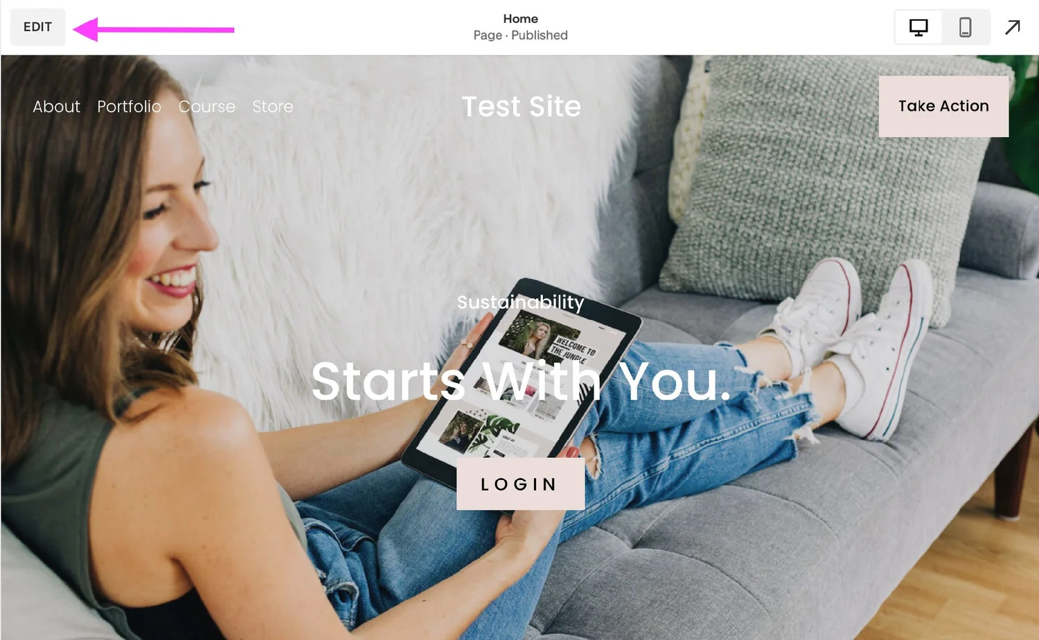 How to add a photo slideshow header to your Squarespace 7.1 site — Big ...