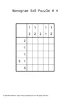 Free Downloadable Nonogram Puzzle Easy # 4 — Puzzles By Nilo