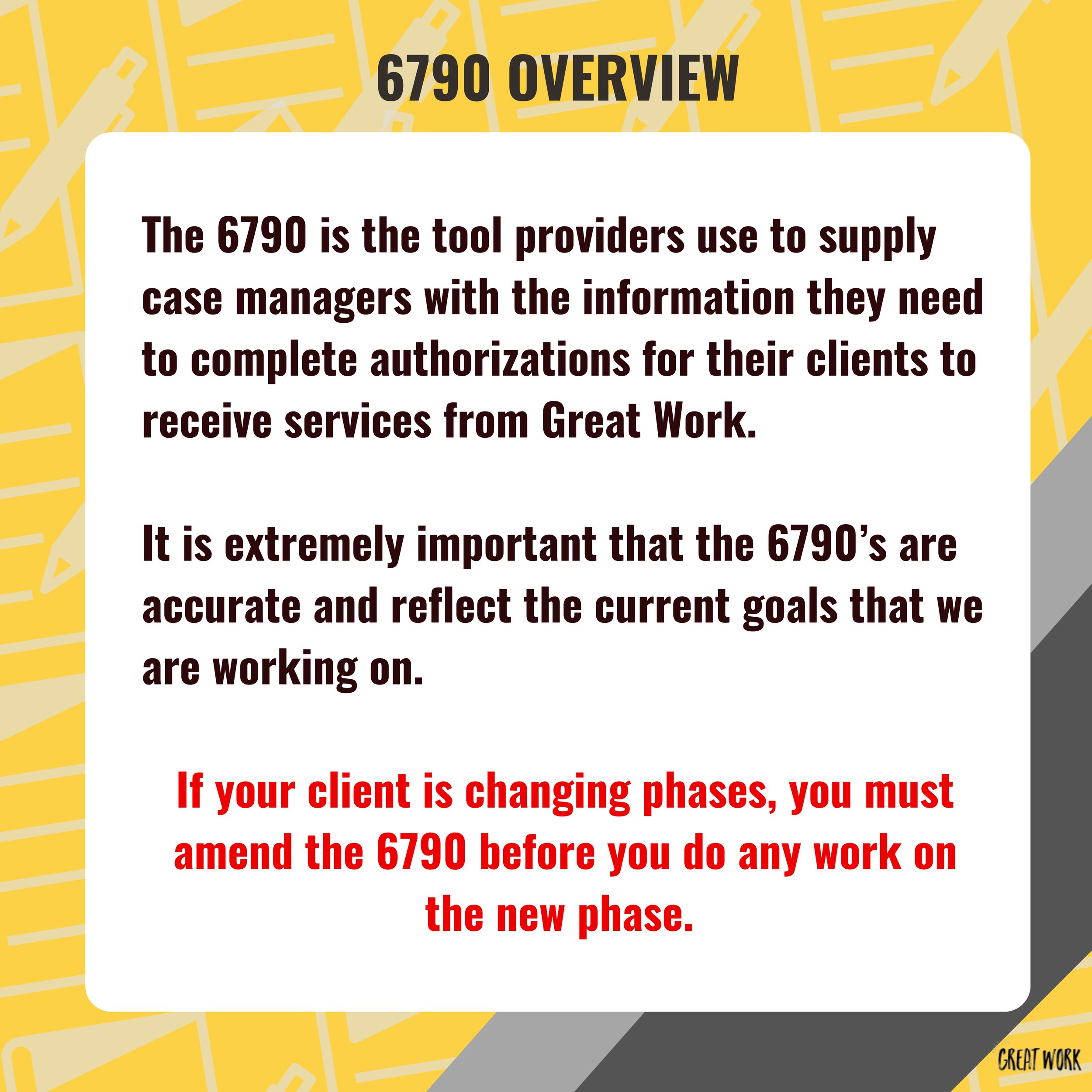 6790 Overview — Great Work