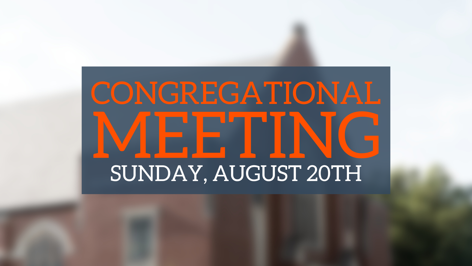 Church Congregational Meeting
