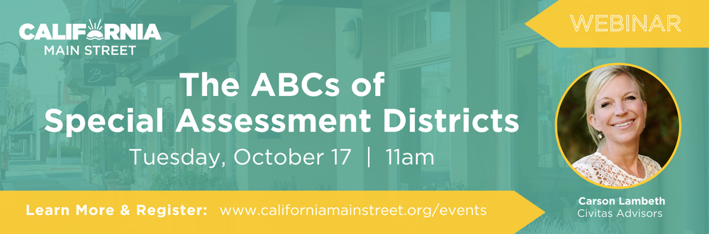 Webinar: The ABCs of Special Assessment Districts — California Main Street