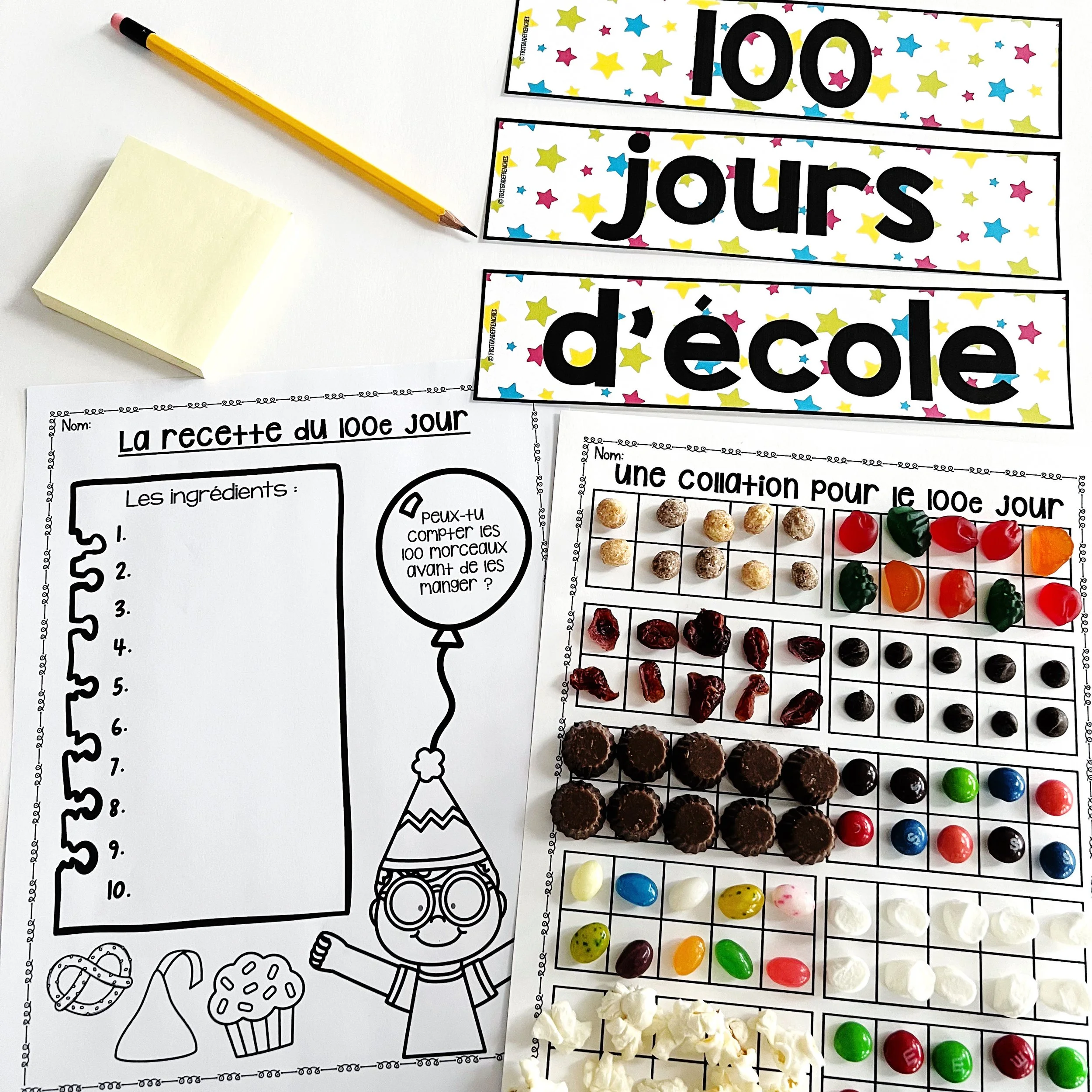 Planning a 100th day of school in French — First Grade Frenchies