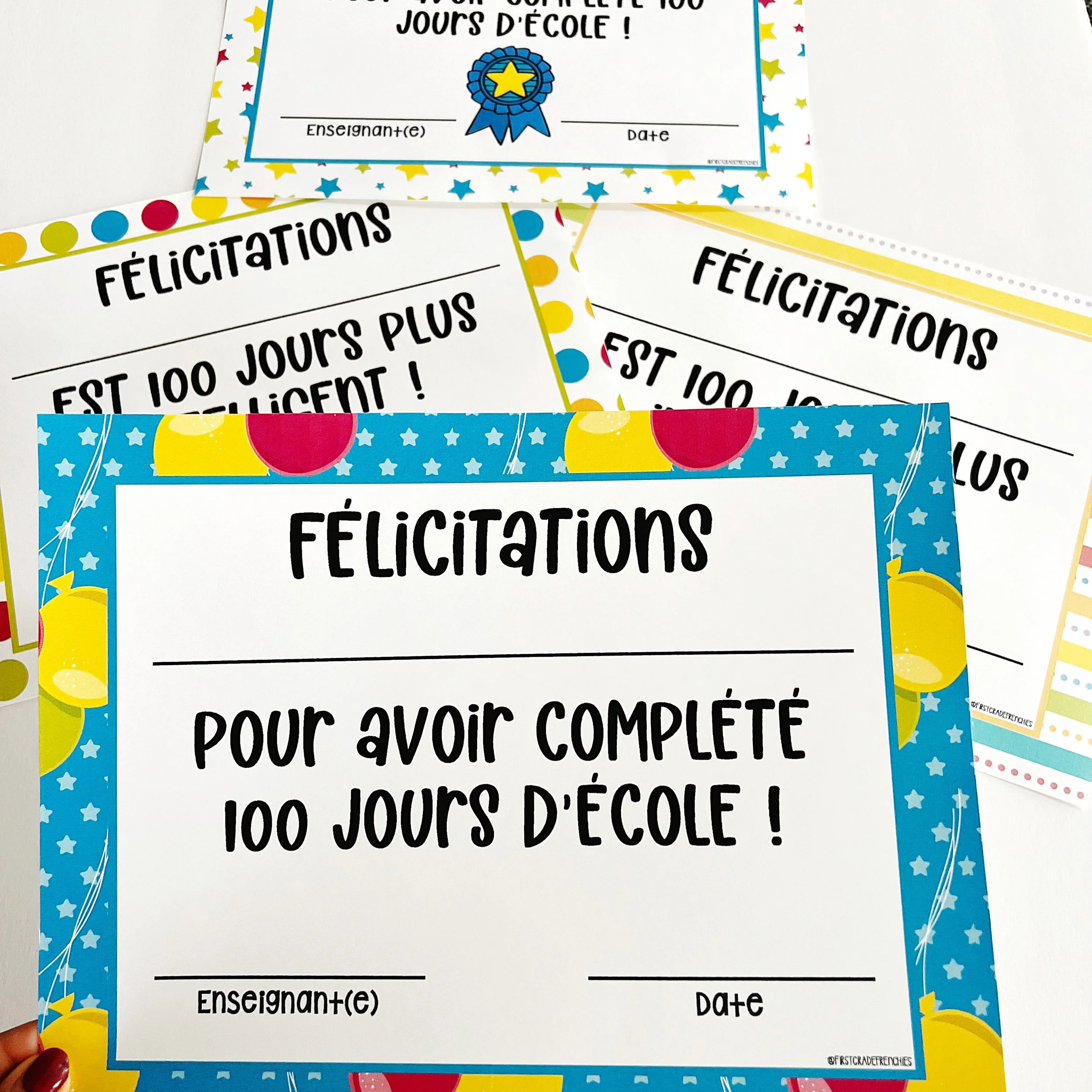 Planning a 100th day of school in French — First Grade Frenchies