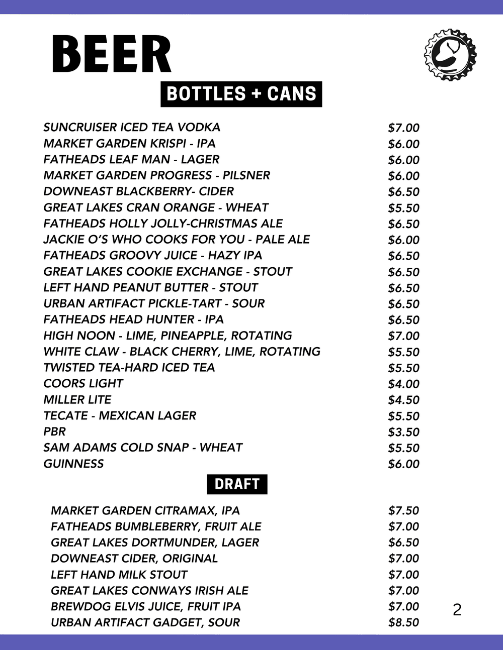 Eat + Drink — Taps and Tails