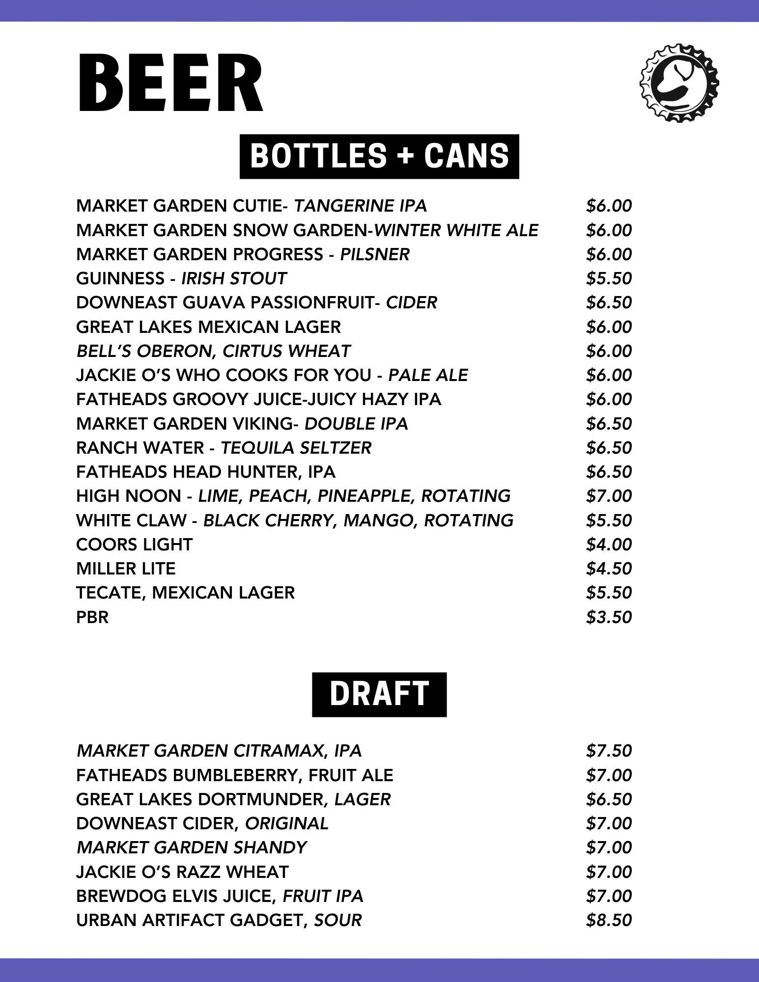 Eat + Drink — Taps and Tails