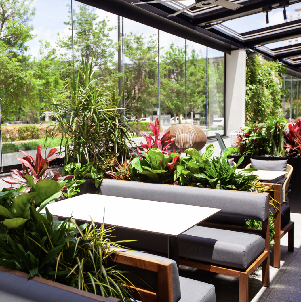 Contemporary Landscape Patio Design Restaurant