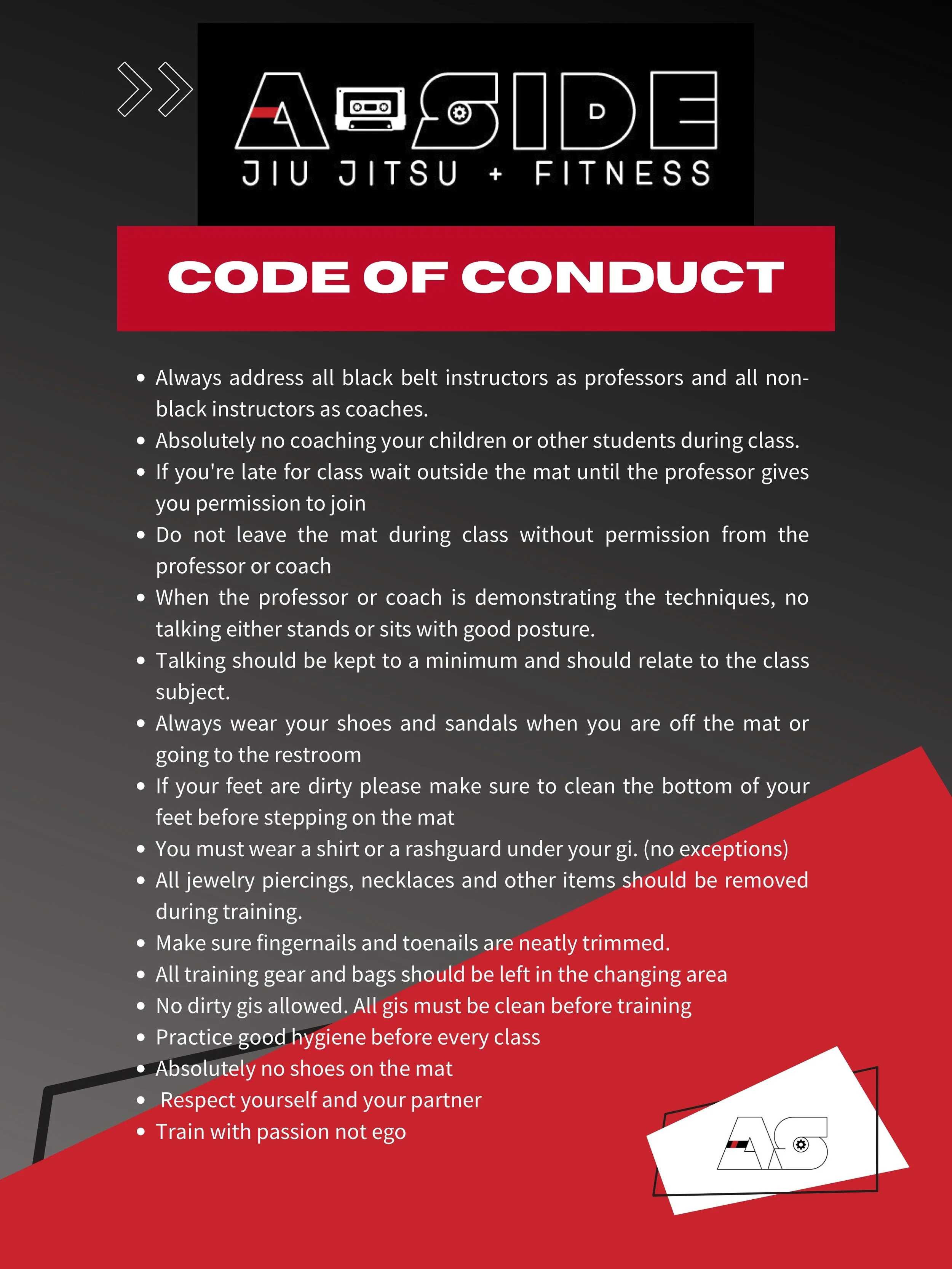 Terms of Service 1 — A-Side Jiu Jitsu + Fitness