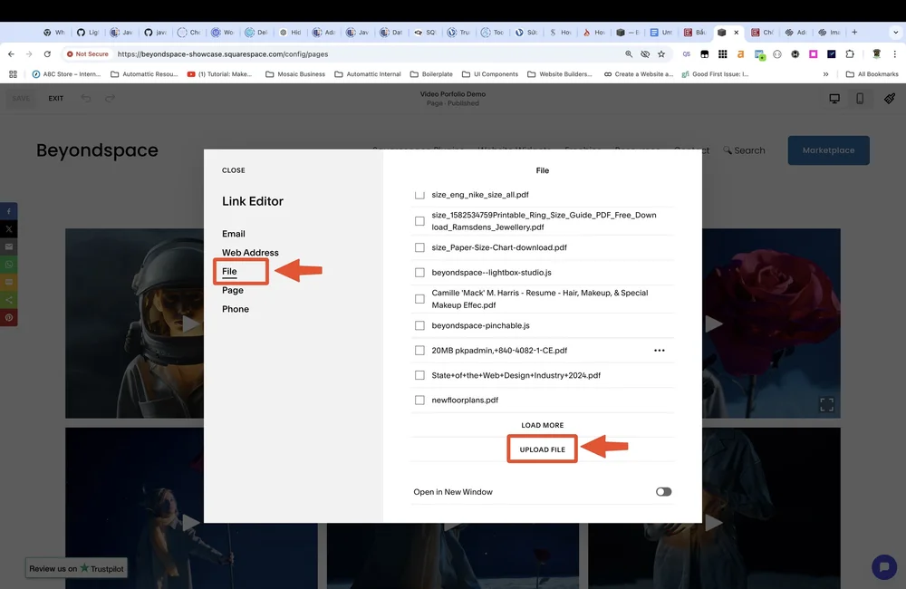 How to upload and manage Files on Squarespace — Beyondspace