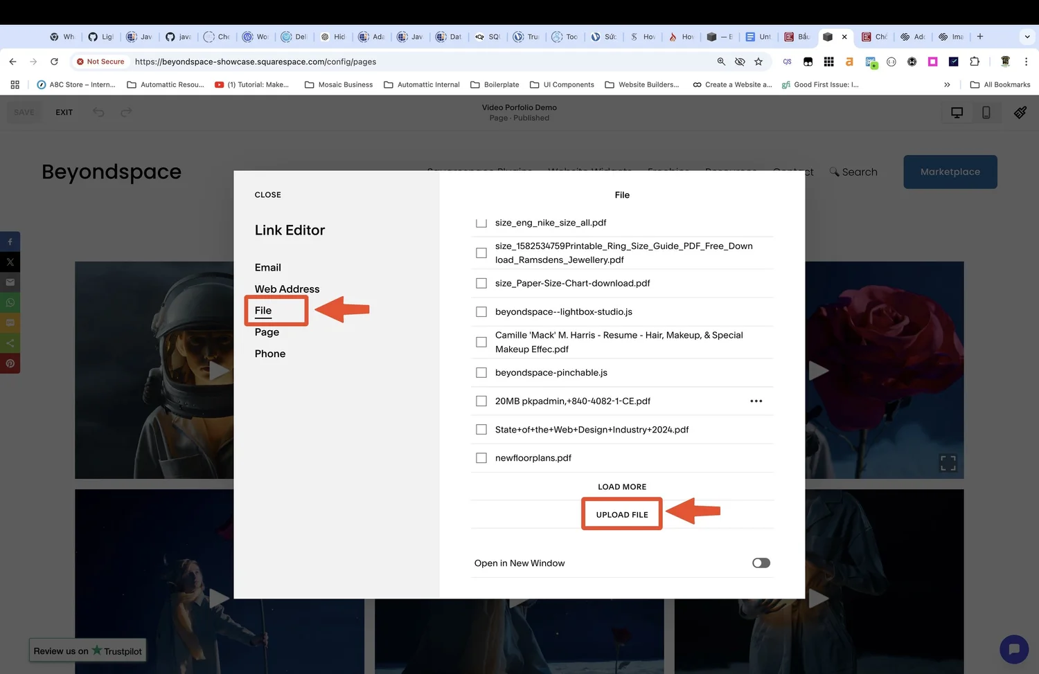 How to upload and manage Files on Squarespace — Beyondspace