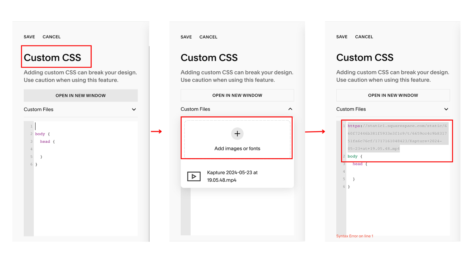 How to upload and get video links on Squarespace — Beyondspace