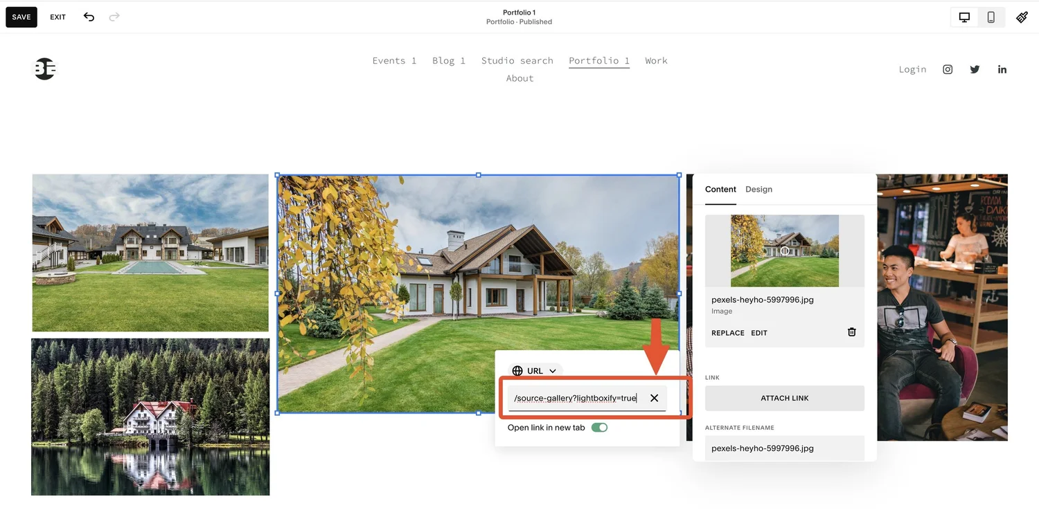 Open unique Lightbox galleries per image in Squarespace custom grid — Beyondspace