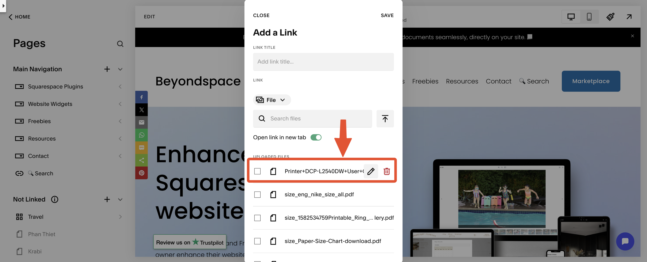 How to upload and manage Files on Squarespace — Beyondspace