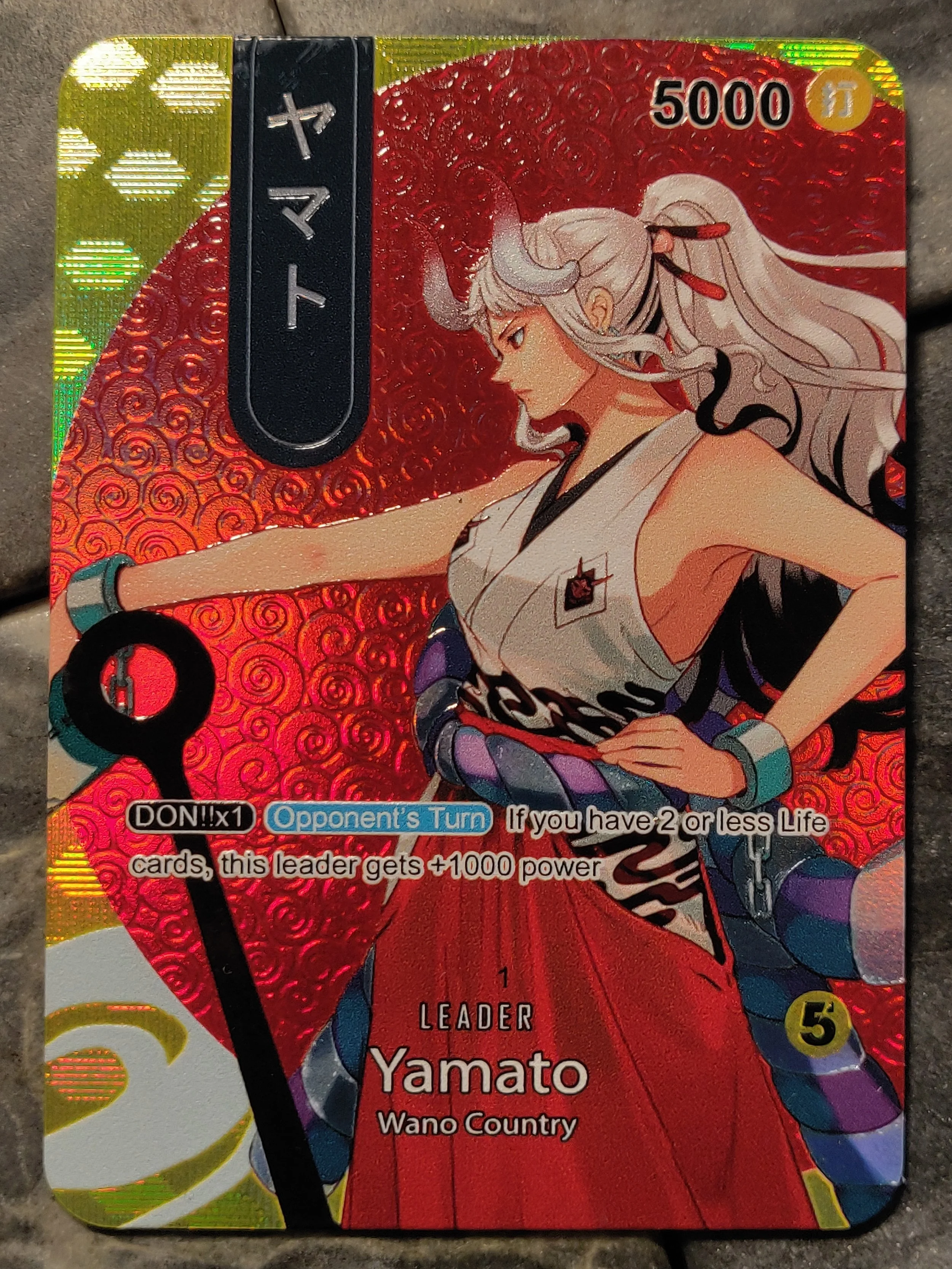 One Piece Yamato ST-09 Leader Card Full art Borderless Holographic ...