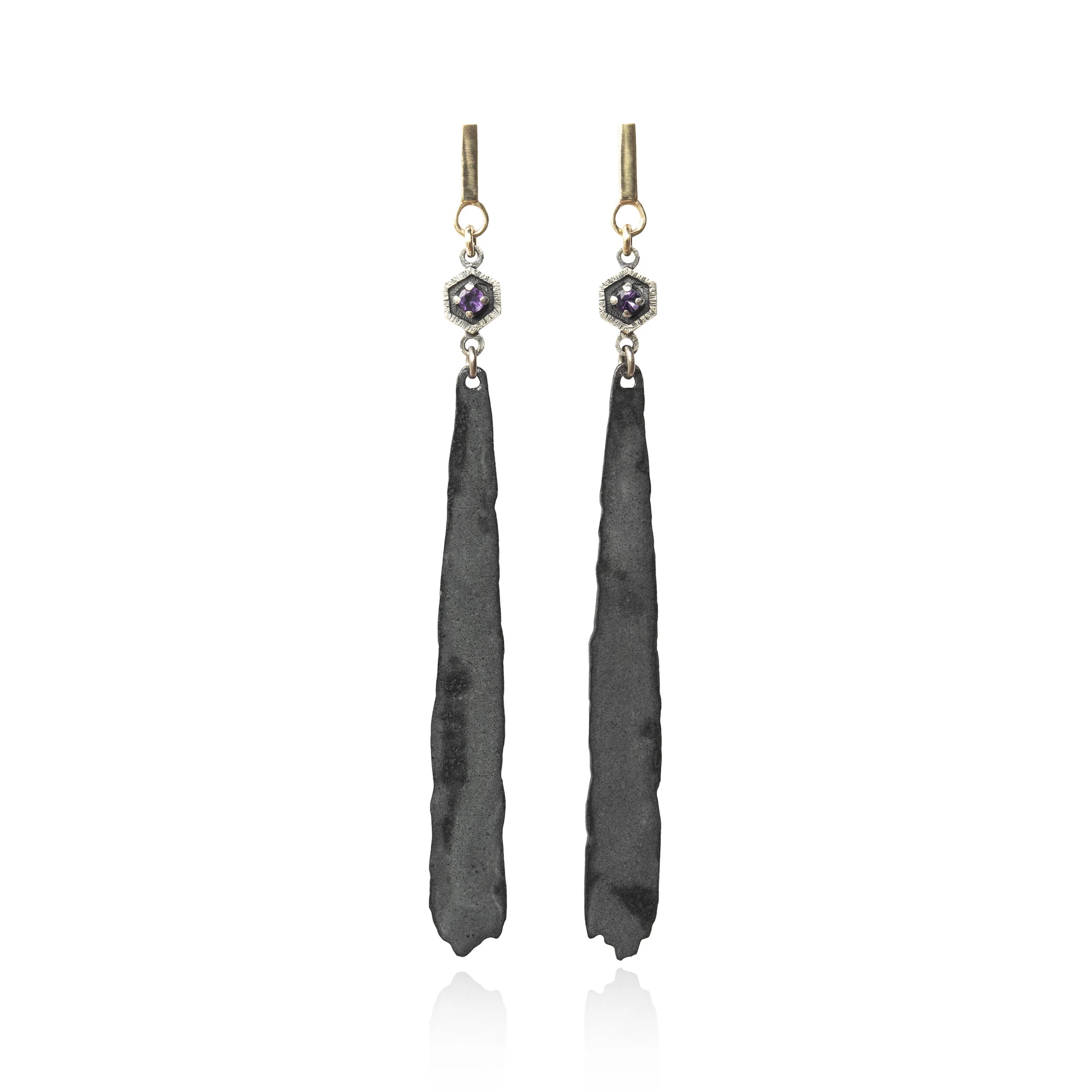 Crystalline Earth Sapphire Earrings — Aurelia Yeomans