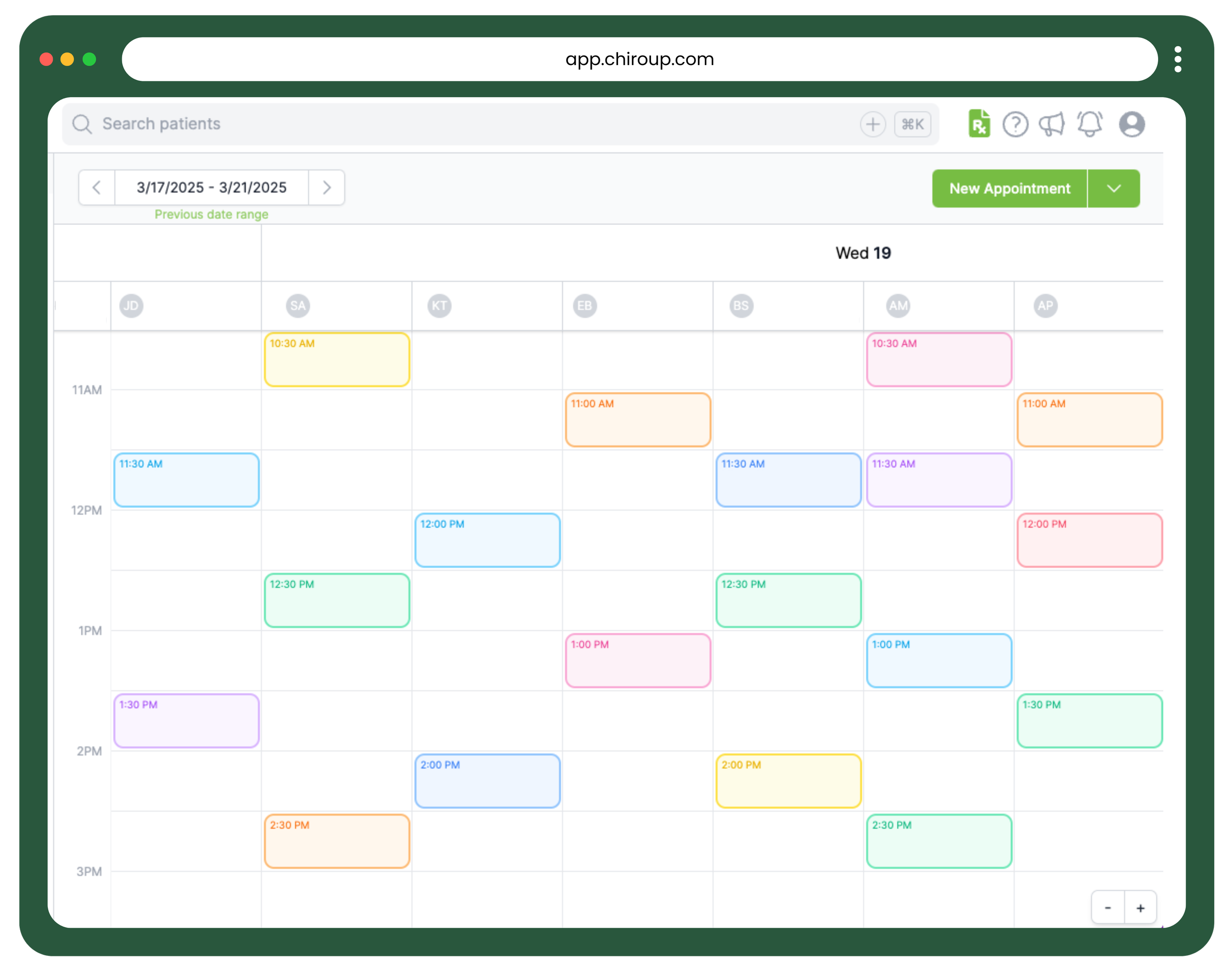 Scheduling — ChiroUp
