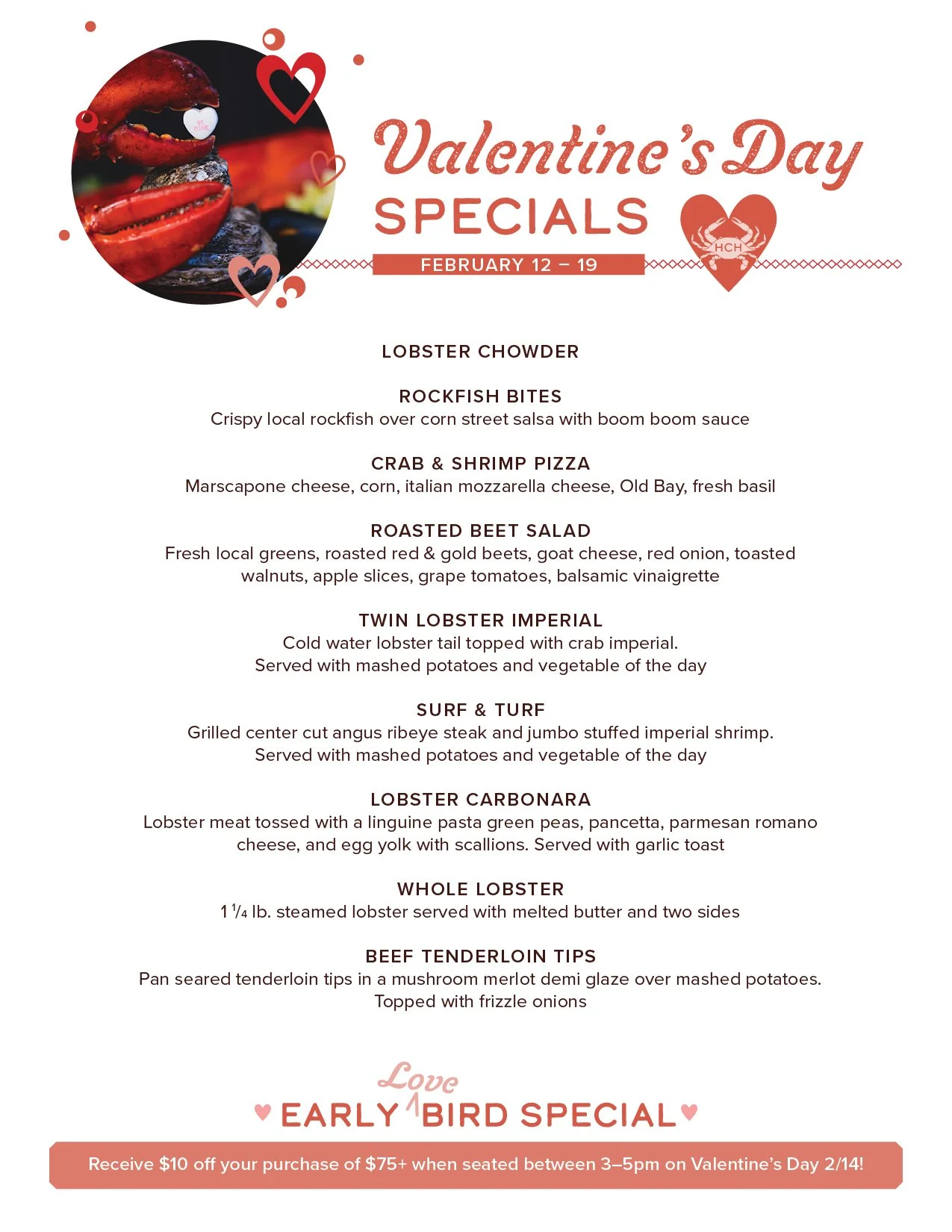 SPECIALS — Harris Crab House