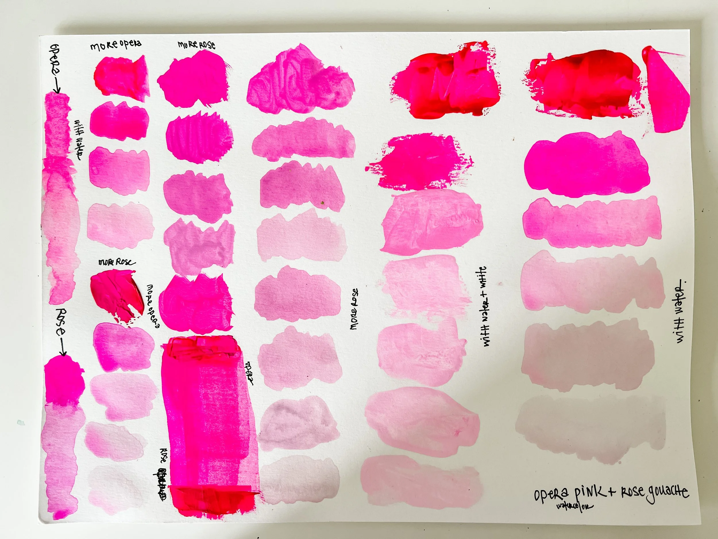 Artist and photographer Denise Crew painted color charts — STORIES